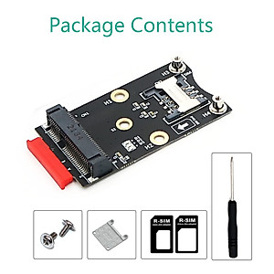 Mini PCI-E to M.2(NGFF) Key A/E Adapter with SIM Card Slot