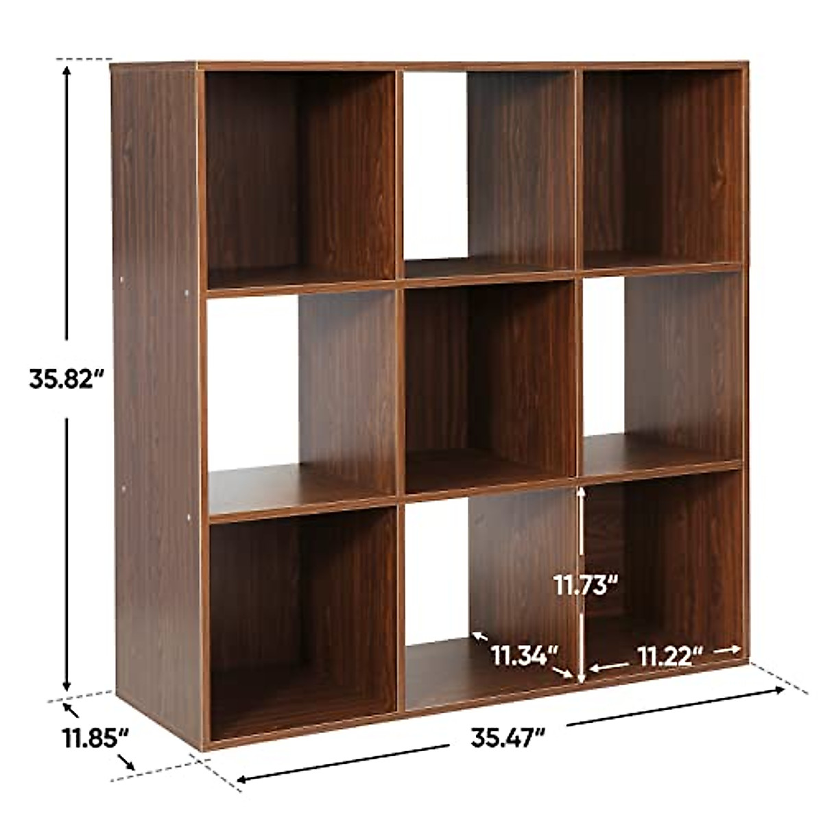 Epetlover 9 Cube Storage Organizer, Room Organizer, Cube Shelves and Storage for Home, Office,Dedroom,Living Room, Book Shelf Unit, Brown…