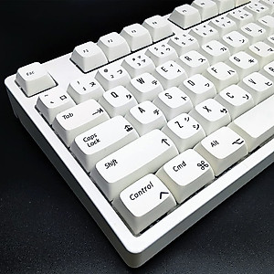 155 Keycaps White Keycaps, XDA Profile PBT Keycaps, Theme Minimalist Style Japanese Keycaps Suitable for Fullsize, Tenkeyless, Winkeyless, 75%, 65%, 60% Keyboard(Custom Key caps)