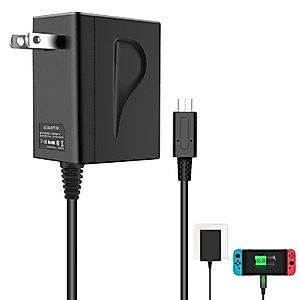 Support TV Mode AC Adapter Charger for Nintendo Switch, Power Supply 15V 2.6A Fast Charging for Switch Dock/Switch Lite and Pro Controller