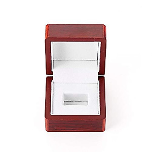 JunningGor Display Wooden Single Ring Box (Fit Mens Big Heavy Ring)