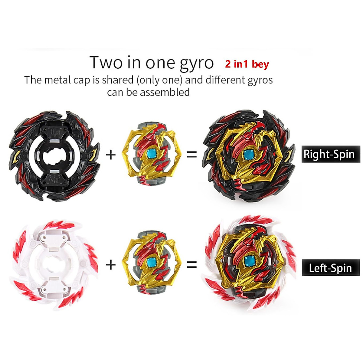 SUPERBLADE Blade Toy Set Battling Game Toys Sparking Launcher Grip Bey Battling Top Burst B-145 DX Starter Venom Diabolos.Vn.Bl Left and Right Launcher Play Blades Gaming Toy Set Gift for Boys 4-8-12+