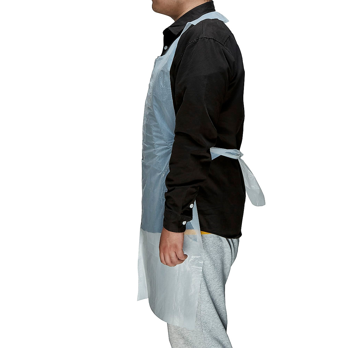 Clean Tek White Plastic Disposable Apron - 42" x 27 1/2" - 100 count box - Restaurantware