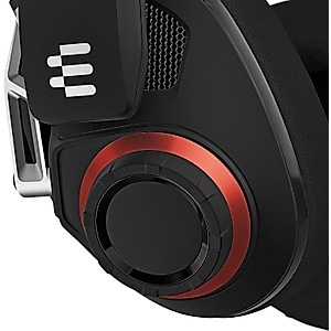 EPOS I SENNHEISER GSP 500 Wired Open Acoustic Gaming Headset, Noise-Cancelling Microphone, Adjustable Headband with Customizable Contact Pressure, Volume Control, PC + Mac + Xbox + PS4, Pro –Black/Red