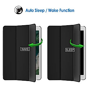 JETech Case for iPad Pro 12.9 Inch (1st and 2nd Generation, 2015 and 2017 Model), Auto Wake/Sleep (Black)