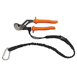 Tool Lanyard，5 Pack Safety Tool Leash，Retractable Bungee Cord with Aluminum Lock Carabiner and Adjustable Loop End, Maximum Weight Limit 13.6KG / 30lb, Fall Restraint with Shock Cord Stopper