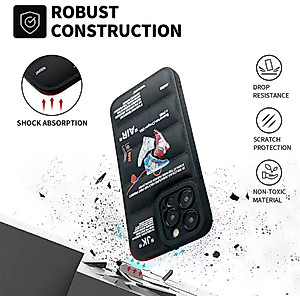 LULALULAHEI Cool Cute Puffer Case for iPhone 13 Pro Max, Funny Basketball Shoes Graphics Fashion Street Pattern Full Body Protection Phone Cover/Case for Kids Boys Girls Teens(13 Pro Max-Black)