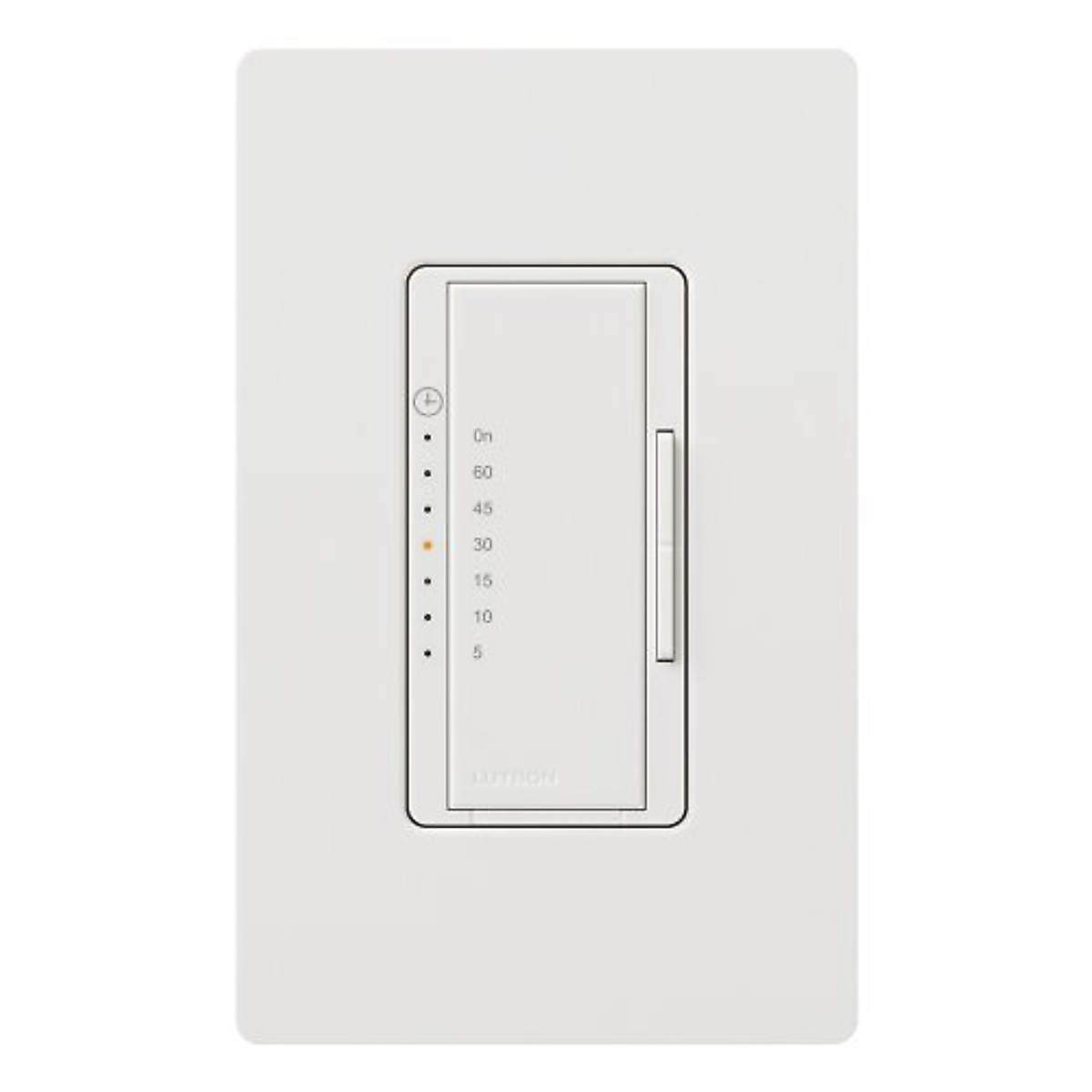 Lutron Maestro Countdown Timer Switch for Halogen and Incandescent Bulbs, 5-Amp Light/3-Amp Fan, Single-Pole or Multi-Location, MA-T51MN-WH, White