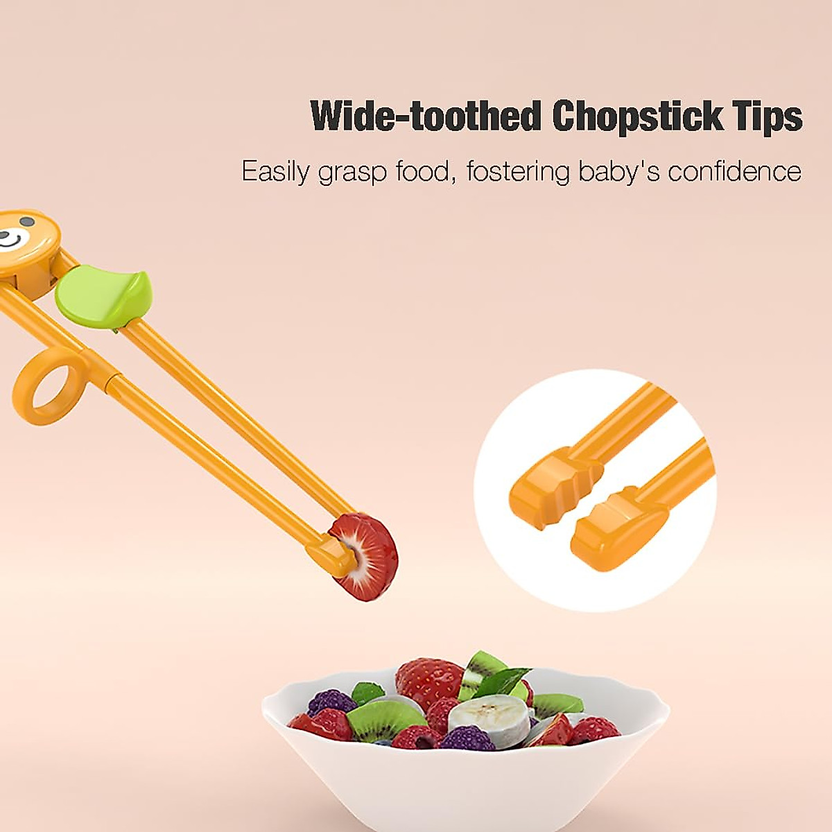 PandaEar 3 Pairs Training Chopsticks for Kids Toddlers, Learning Chopsticks for Beginners trainer, Toddler Chopsticks, Kids Chop Sticks