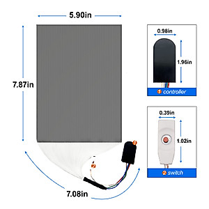 Fiber Optic Fabric,Led Accessories,Led Fiber Optic Mesh Lights for Quilting Sewing Clothes,Fabric with Changeable 7 Colors for DIY Luminous Festival Rave Partyaccessories. (Black, 7.87in x 5.9in)