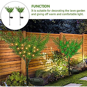 Solar Garden Lights Solar Garden Light Tree Outdoor: Garden Patio Yard and Decorative Sun Flickering Tree Led Stake Light Flower for 2 Pieces
