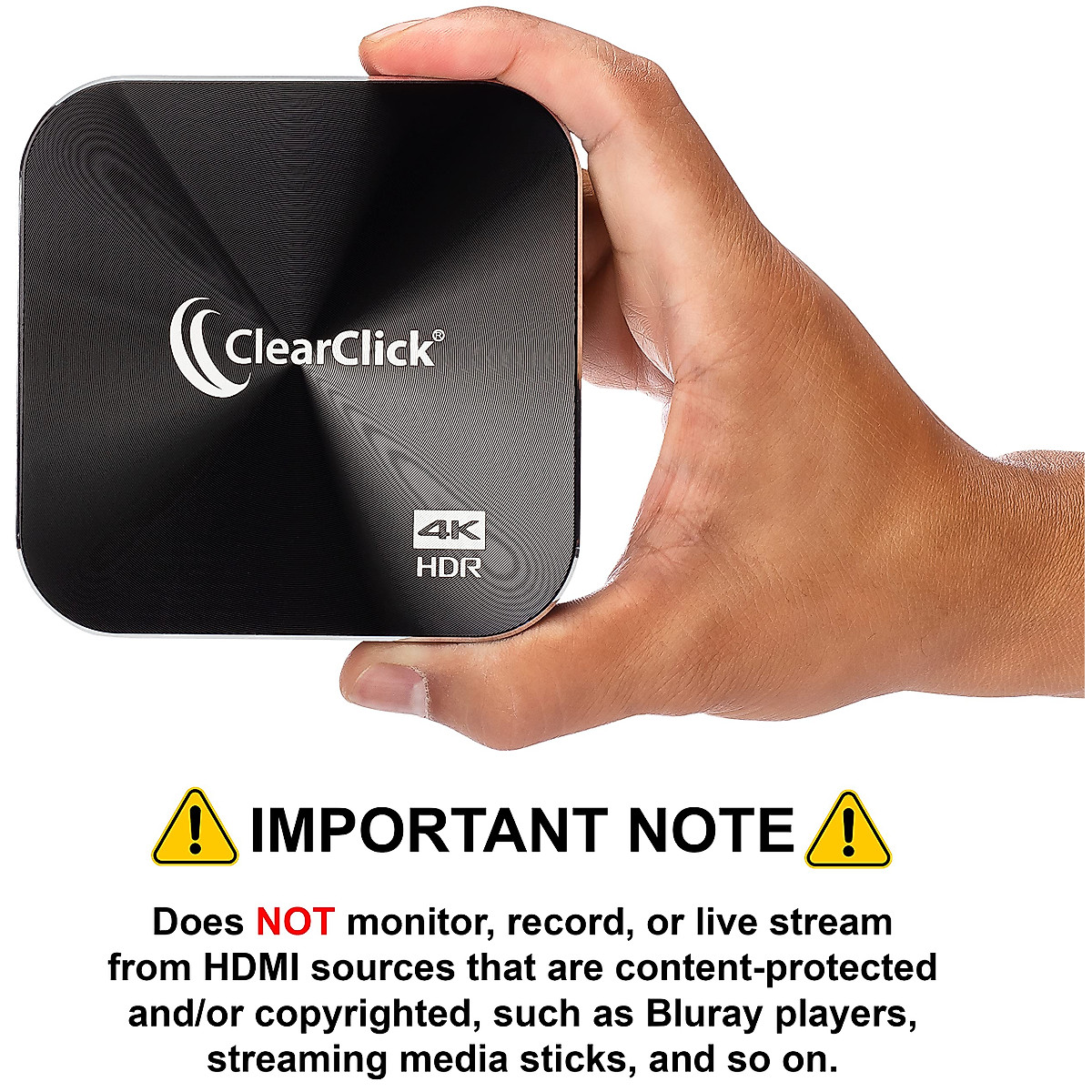 ClearClick 4K HD Video Capture Box Ultimate (USB Edition) - Record & Live Stream 4K30 or 1080P from 4K60 HDR HDMI Gaming Systems, Camcorders, DSLRs