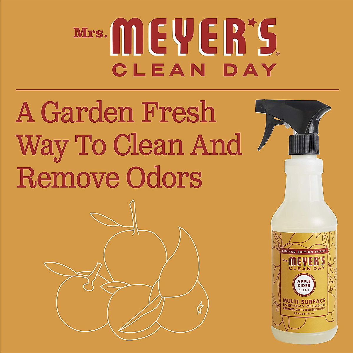 Mrs. Meyer's Multi-surface Cleaner, Acorn Spice, 16 Fl Oz (Pack of 1)