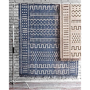 nuLOOM Cora Tribal Indoor/Outdoor Area Rug, 10' x 14', Blue
