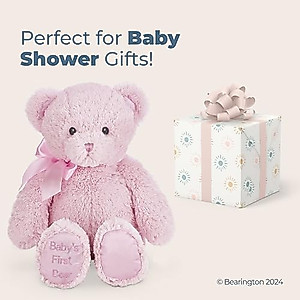 Bearington Pink Teddy Bear Plush, 12 Inch Stuffed Animal for Girls