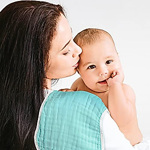 10 Pack Muslin Burp Cloths for Baby Girl Boy 6 Layers Thicken Soft Unisex Baby Burp Cloths Large Absorbent Muslin Burping Cloth Rags