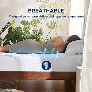 Bedsure Twin XL Mattress Pad Dorm Bedding - Soft Cotton Mattress Cover for College Dorm, Quilted Mattress Topper with Deep Pocket Fits up to 21" Deep, Breathable Twin Extra Long Pillow Top