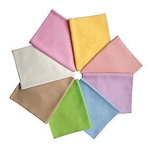 Qililandiy 8 Pcs Plain Solid 100% Cotton Fabric Fat Quarters Quilting Sewing DIY Handmade Crafts Patchwork for Home Textile Sewing (Candy Series)
