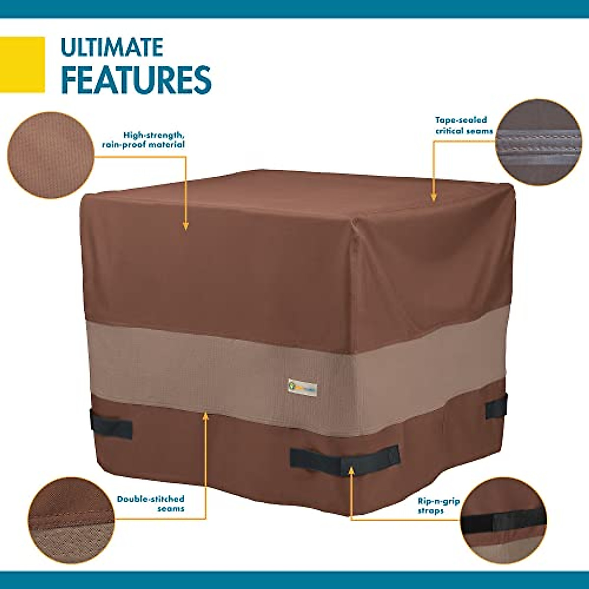 Duck Covers Ultimate Waterproof 32 Inch Square Air Conditioner Cover, Air Conditioner Covers for Outside Units