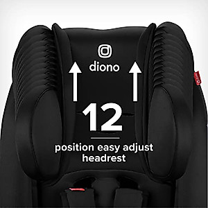 Diono Radian 3RX 3-in-1 Rear and Forward Facing Convertible Car Seat, Adjustable Head Support & Infant Insert, 10 Years 1 Car Seat Ultimate Safety and Protection, Slim Fit 3 Across, Jet Black
