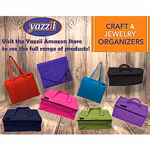 Yazzii Oval Sewing Box - Portable & Multipurpose Storage Bag Organizer - Sewing Supplies Organizer for Thread Spools, Needles, Beads, Embroidery Floss, Fabric Pieces & More!