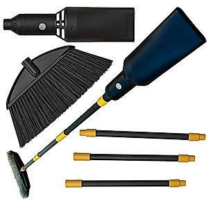 Aerobroom Outdoor Broom with Built-in Lightweight Rechargeable Cordless Leaf Blower | Collapsible Broom for RV, Camping, Deck, Patio or Balcony