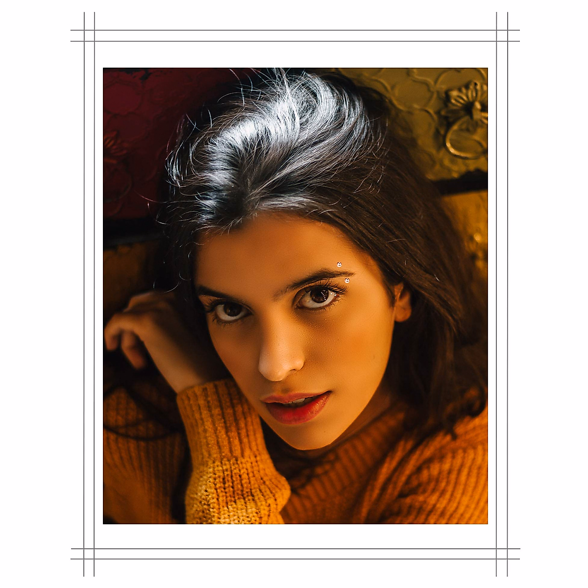 EVELICAL 20Pcs 16G Eyebrow Piercing Rook Curved Barbell Kit Eyebrow Tragus Lip Rings for Women Men 8mm