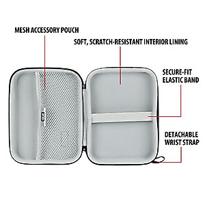 USA GEAR 7.5 Inch Hard Shell Camera Monitor Case - Portable Video Monitor Bag Compatible with Feelworld Monitor, Atomos, SmallHD Focus, Shinobi SDI, Lilliput A7s, and More Video Monitors (Black)