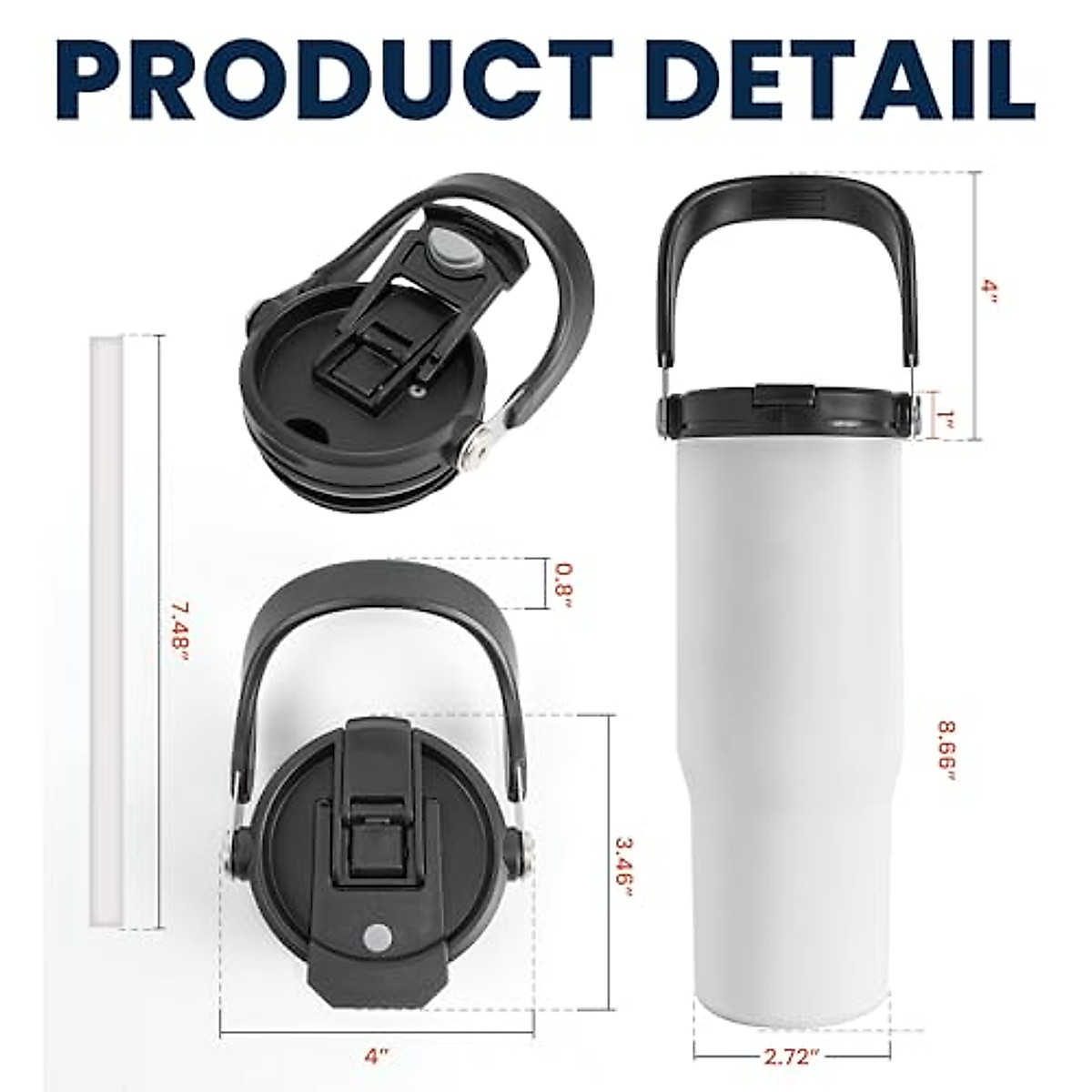 Cipustar Just A Girl Who Loves Books Personalized 30oz Tumbler With Handle, Daughter Gift For Birthday, Book Lover Gifts