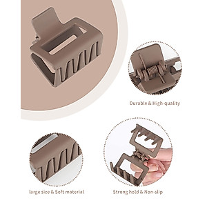 Aonwkan Hair Clips Square Hair Claw Clips - 12 Pieces 2" Matte Hair Clips for Teen Girl Gifts Thin Thick Hair Cute Stuff Nonslip Strong Grip Hair Clamps 12 Colors Jaw Clips Hair Accessories for Women