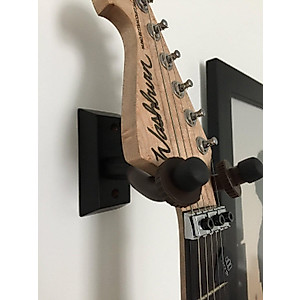 Top Stage® Home and Studio Guitar Keeper (Hanger) Stand Holder Rack w/Hardwood Base Wall Mount, JX15-BLA