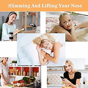 AMIJEAL Nose Shaper Clip Nose Up Lifting Clip Pain-Free Soft Silicone Nose Slimmer Device Nose Bridge Straightener Corrector Beauty Tool(Unisex)