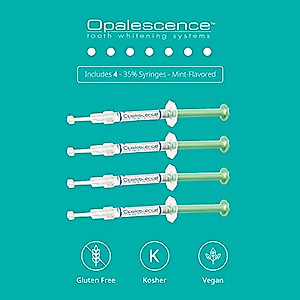 Opalescence at Home Teeth Whitening - Teeth Whitening Gel Syringes - 4 Pack of 35% Syringes - Mint
