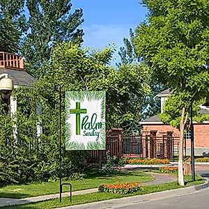 Palm Sunday Garden Flag For Outside Porch Patio Farmhouse Yard Outdoor Decor (12.5"X18" , Double Sided) Without Flagpole