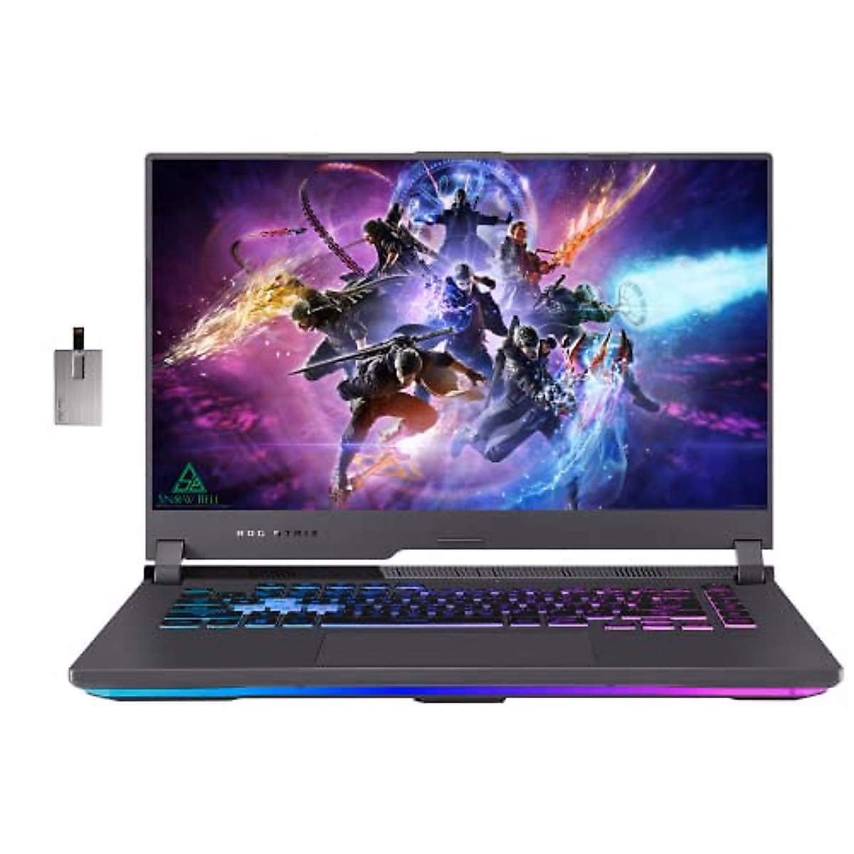 ASUS 2022 ROG Strix G15 15.6" FHD 144Hz Gaming Laptop, AMD Ryzen 7-4800H, 32GB RAM, 2TB PCIe SSD, RGB Backlit Keyboard, GeForce RTX 3060 6G, Wi-Fi 6, Win 11 Pro, Gray, 32GB Snowbell USB Card