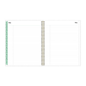 2023-2024 Blue Sky™ Laurel Frosted Polypropylene Weekly/Monthly Academic Planner, 8-1/2" x 11", Mint Green, July 2023 to