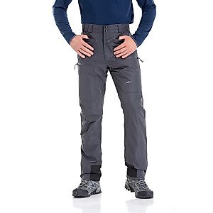 TRAILSIDE SUPPLY CO. Mens-Ski-Snow-Snowboard-Pants, Wind/Waterproof, Insulated, M, Grey