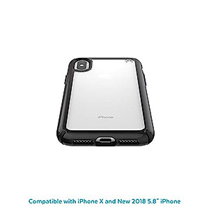 Speck Products Presidio Show iPhone Xs/iPhone X Case, Clear/Black
