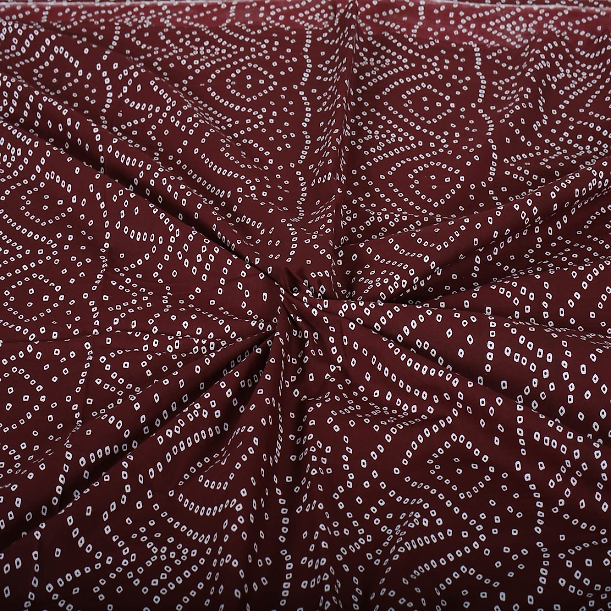 Trade Star Beautiful Hand Block Print Fabric for Dressmaking Ethnic 100% Cotton 3 Yard Tye Dye Pattern Fabric for Kurtis Boho Fabric for Crafting Fall Decor Throw Fabric (Pattern 1, 3 Yard)