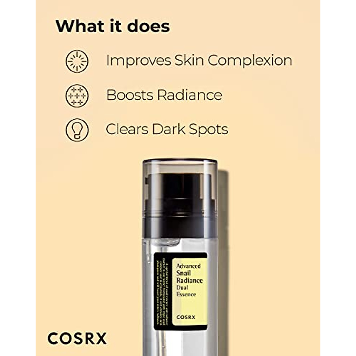 COSRX Niacinamide 5% + Snail Mucin 74% Dual Essence, Dark Spot & Anti aging Face Serum, Hydrating, Brightening, 2.70 fl.oz / 80ml