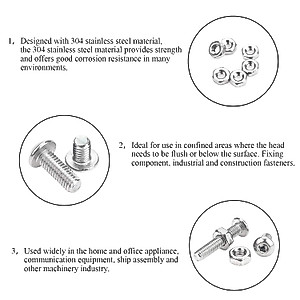 DYWISHKEY 360 Pieces M3 x 4mm/6mm/8mm/12mm/16mm/20mm Stainless Steel 304 Hex Button Head Cap Bolts Screws and Nuts Kit