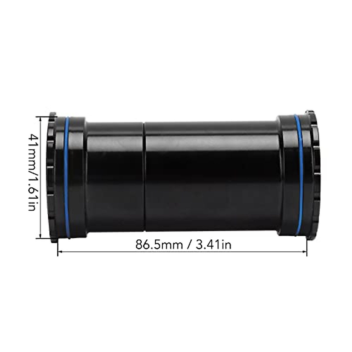 Demeras Bike Bottom Bracket, Stable No Noise Road Bike Bottom Bracket Aluminum Alloy Body Butyronitrile Sealed Loop Waterproof for Maintenance