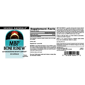 Source Naturals MBP Bone Renew - Milk Protein for Advanced Density Support - 30 Capsules