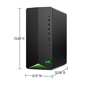 HP Pavilion Gaming Desktop Computer AMD 6-Core Ryzen 5 5600G Processor 8GB RAM 256GB SSD AMD Radeon RX5500 4 GB Win 10 Home, Black (Renewed)