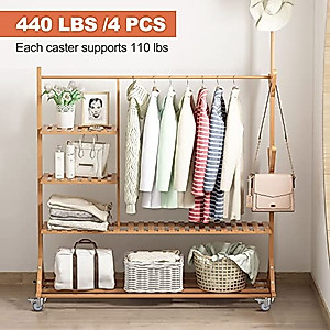 2"Caster Wheels,Casters Set of 4,Plate Caster Wheels Heavy Duty 440lbs Load Capacity Swivel Casters with Brake,Dual Locking Castors No Noise Rubber Castor,for Furniture and Workbench(Inclued Screws)