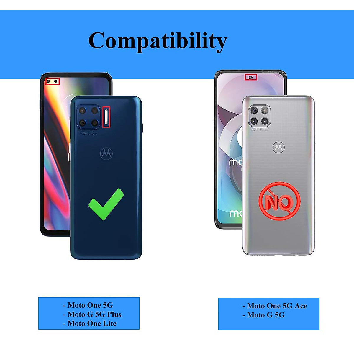 Androgate Compatible with Moto One 5G Case, Motorola One 5G UW Case, with Tempered Glass Screen Protectors, Military-Grade Metal Ring Kickstand 19ft Drop Tested Shockproof Cover Case, Purple