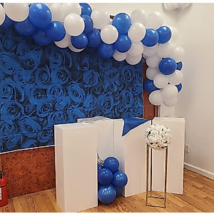 Avezano Blue Rose Flower Backdrop Royal Blue Rose Floral Birthday Bridal Shower Miss to Mrs Wedding Party Background Decorations Portraits Photo Studio Props (7x5)