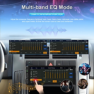 Single Din Car Stereo with Carplay and Android Auto - 6.86 inch Car Radio Touchscreen - EQ Setting Mirror Link SWC USB Charging Bluetooth FM + 12 LEDs Backup Camera