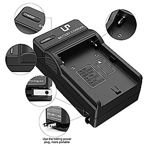 LP NP-F550 Battery Charger, Charger Compatible with Sony NP F970, F960, F770, F750, F570, F530, F330, CCD-SC55,TR516,TR716, TR818, TR910, TR917, CN160, CN-216 LED Light, Feelworld Field Monitor & More