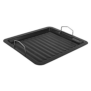 SHOWERORO 1pc Bakeware Grill Toppers Griddle Plate Barbecue Baking Pan Indoor Griddle Nonstick Bakeware Stainless Steel Griddle Baking Tool Barbecue Accessory Camping Barbecue Pan Tray Iron